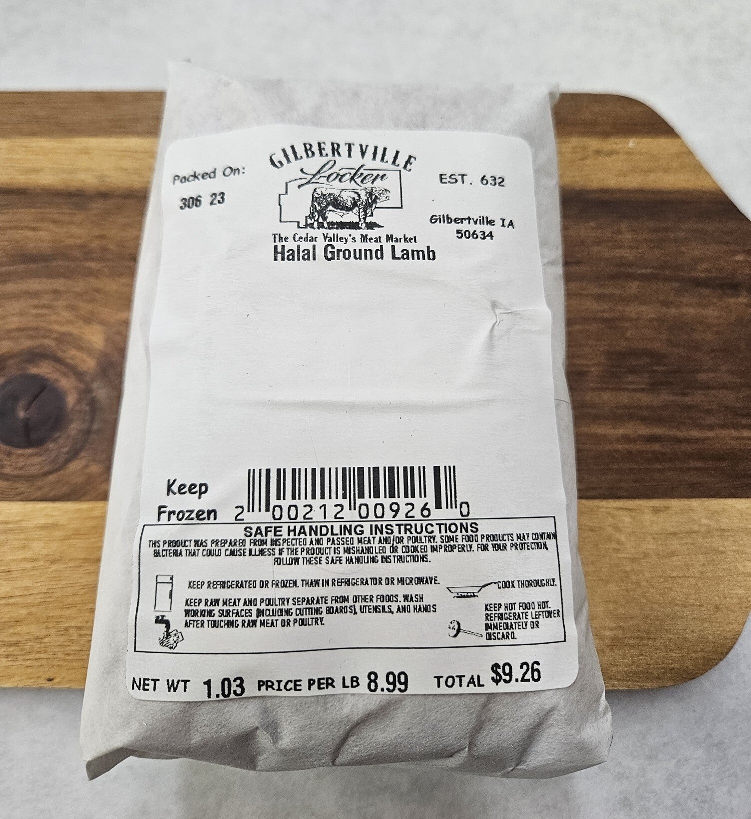 Ground Lamb Halal (1# packs) | Gilbertville Meat Locker